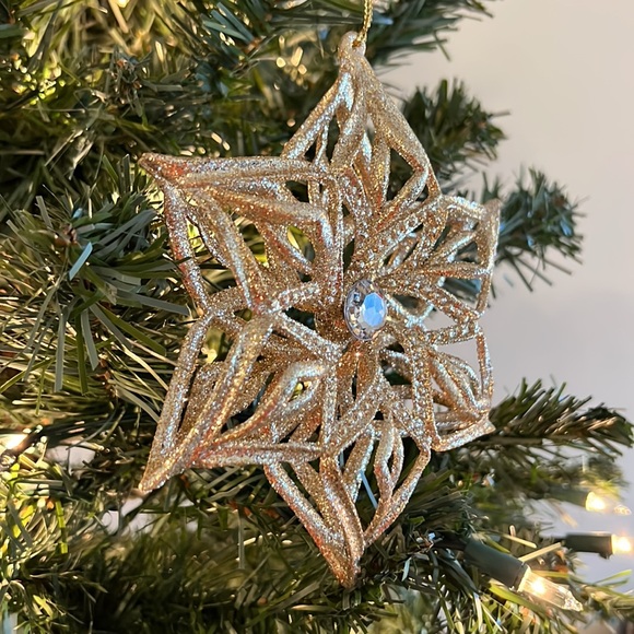 Holiday | Gold Glitter Star Christmas Ornament | Poshmark